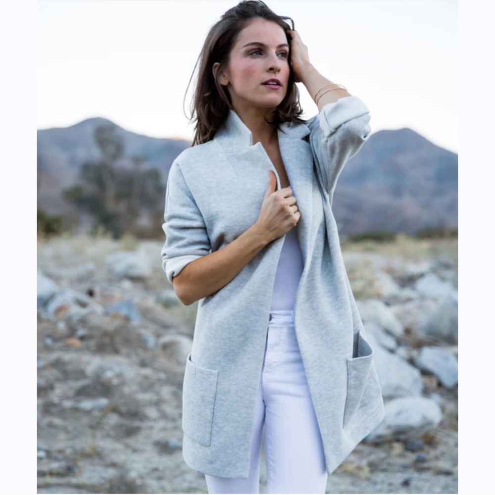 Marine Layer Oversized Hemingway Jacket - Heather Gre… - Gem